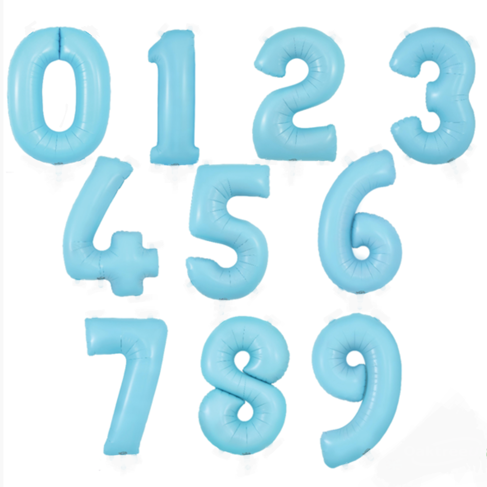 Giant Numbers - Pastel Blue NEW! – BalloonsforyouUK™