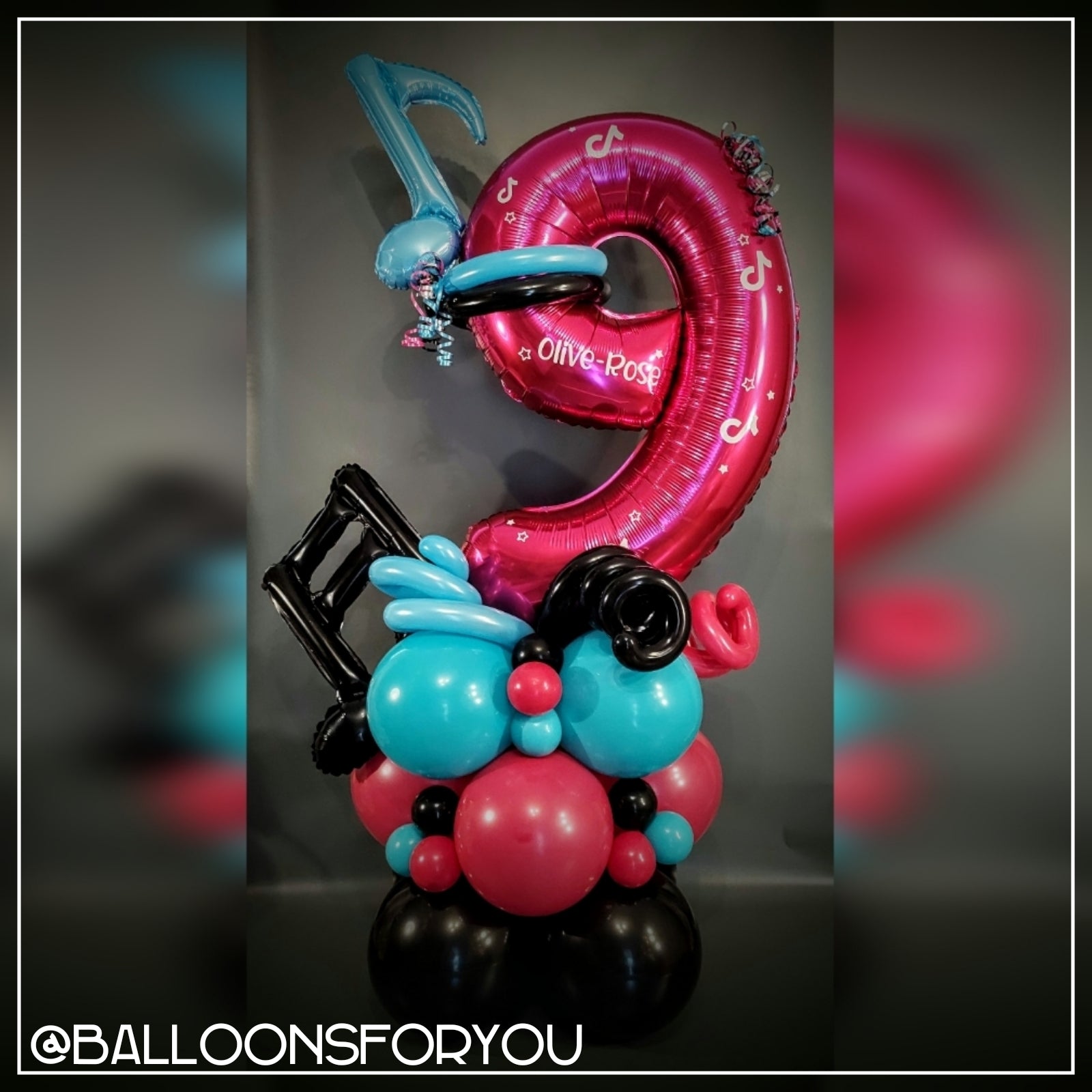 THEMED Number Stack - PINK TIK TOK Age 1-9 – BalloonsforyouUK™