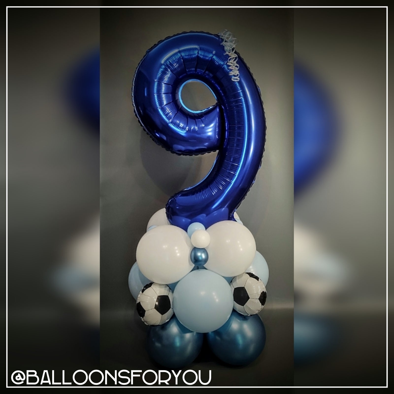 THEMED Number Stack - FOOTBALL BLUE – BalloonsforyouUK™