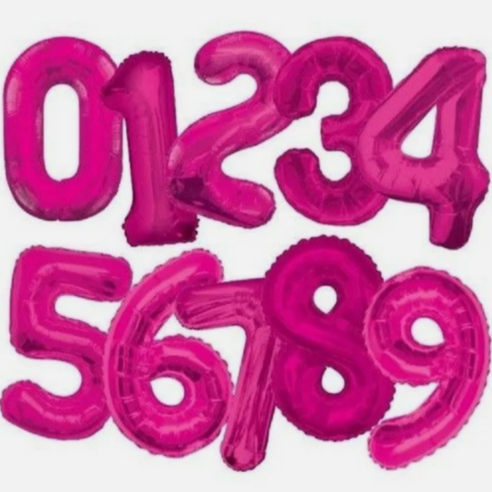 Giant Numbers - Cerise Pink – BalloonsforyouUK™