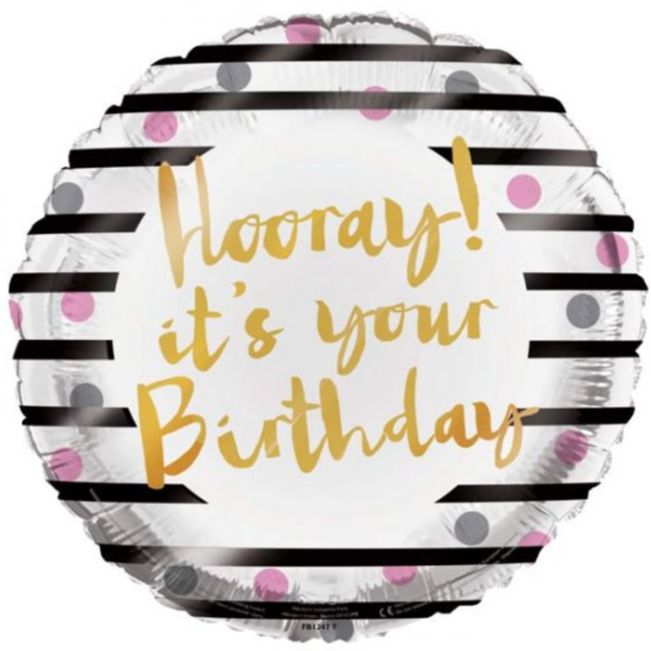 Hurray! Its Your Birthday Helium Balloon 18" – BalloonsforyouUK™